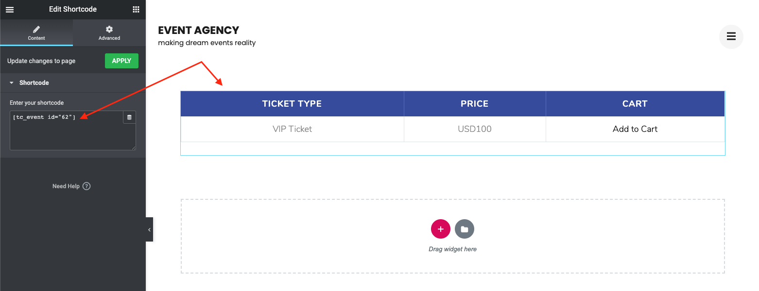 Using Tickera with Elementor page builder - WordPress Event Ticketing